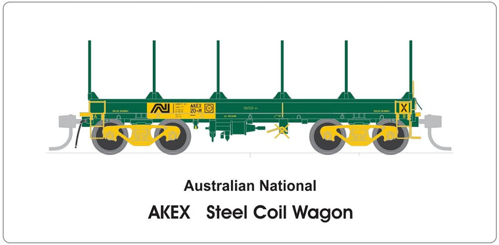 AKEX Steel Coil Wagon, 1987-1994, 3 wagons – SDSModels